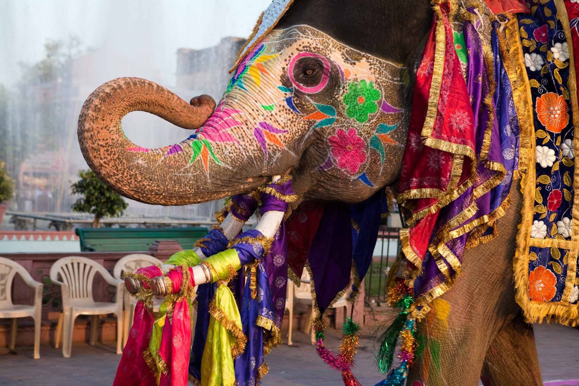 Realistic Robot Elephant Amazes At Indian Temple Ritual